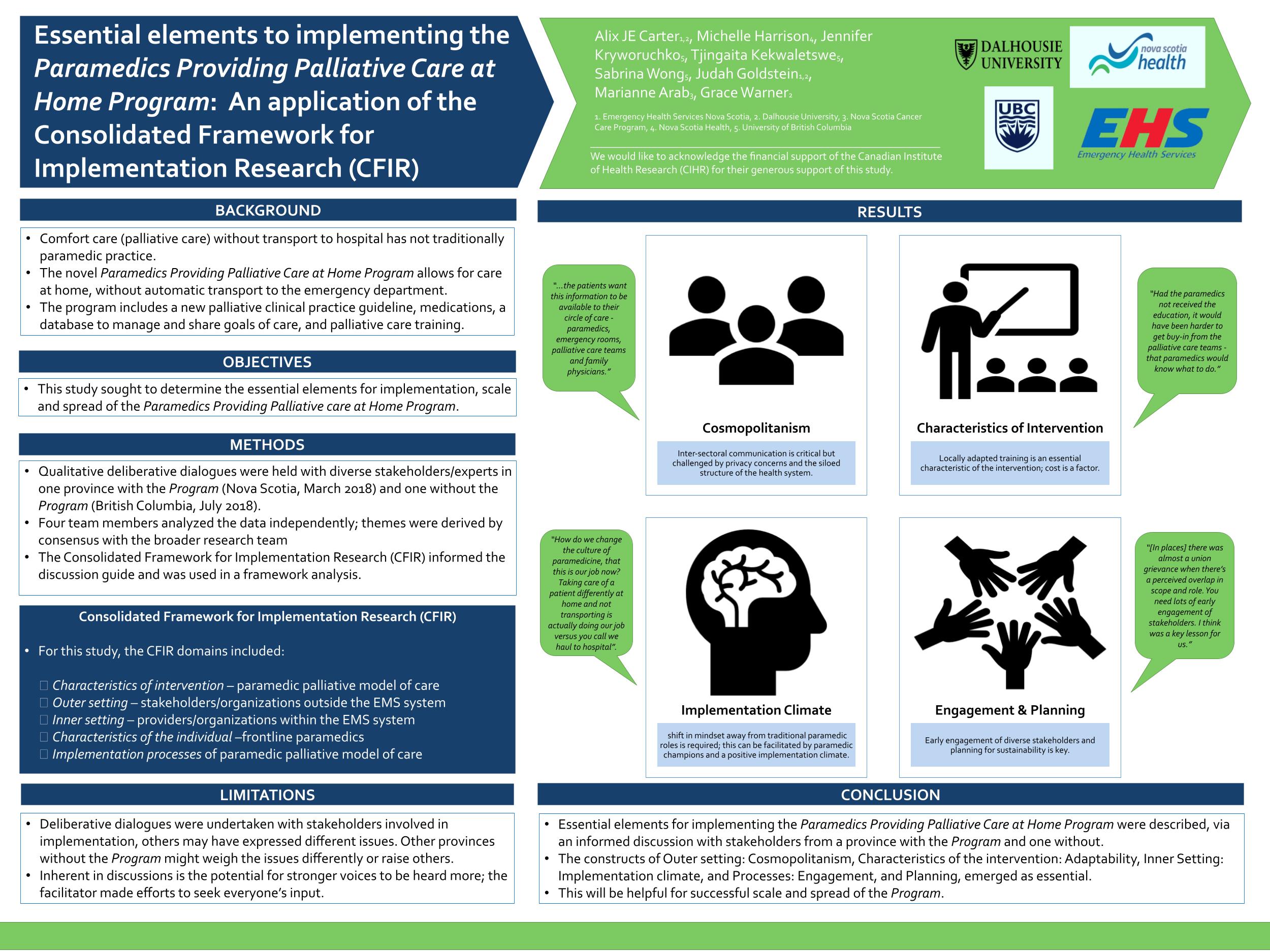 Essential elements to implementing the Paramedics Providing Palliative ...